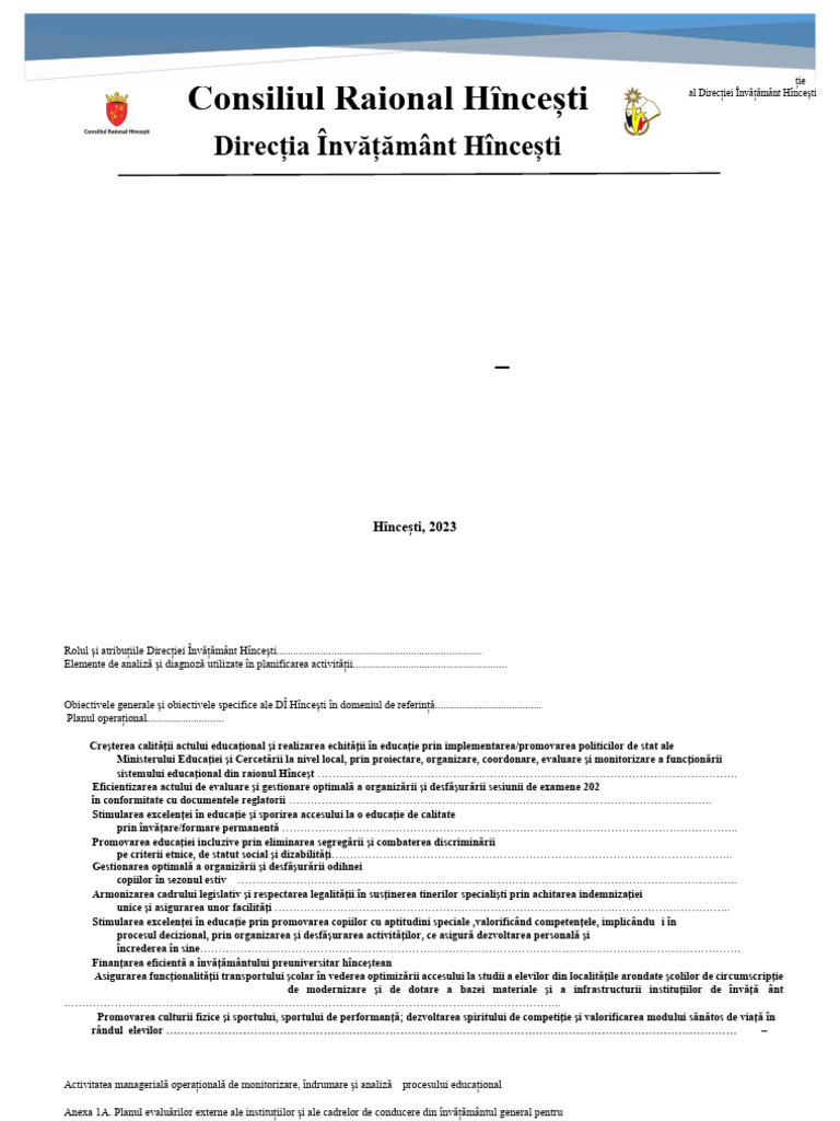 Plan Managerial 2023-2024 | PDF