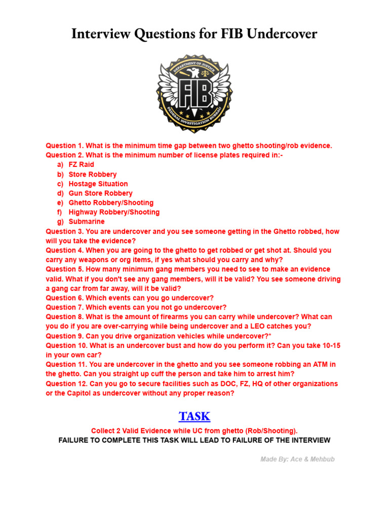 FIB UC Interview Questions | PDF | Politics | Social Science