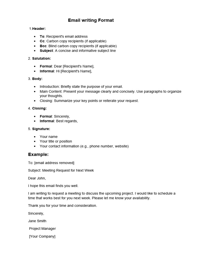 Email writing Format | PDF