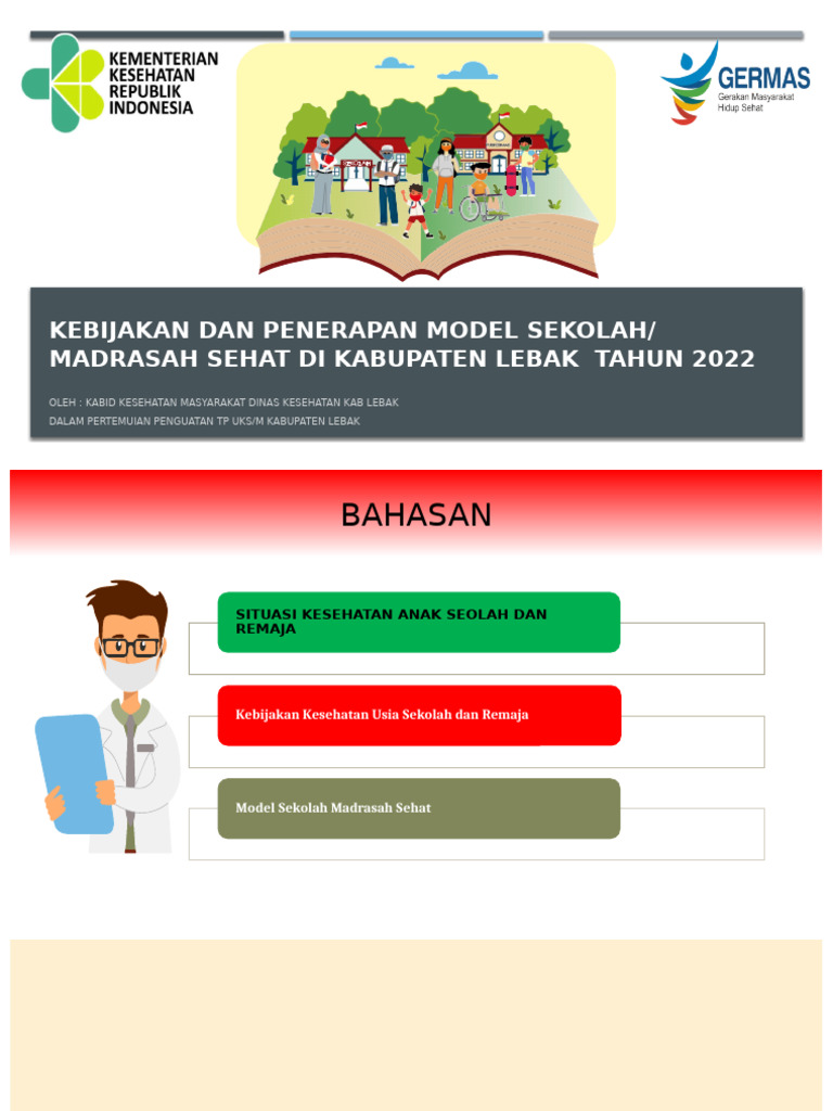 Kebijakan Dan Penerapan Model Sekolah 2022 DINKES | PDF