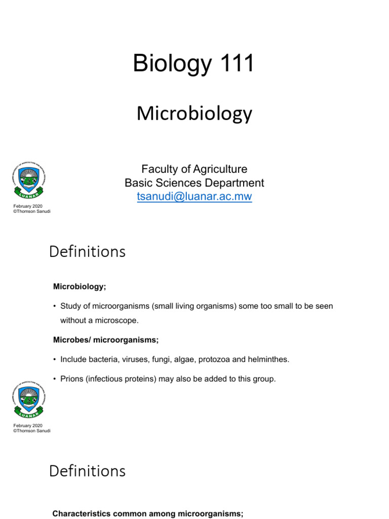 Microbiology 1 | PDF