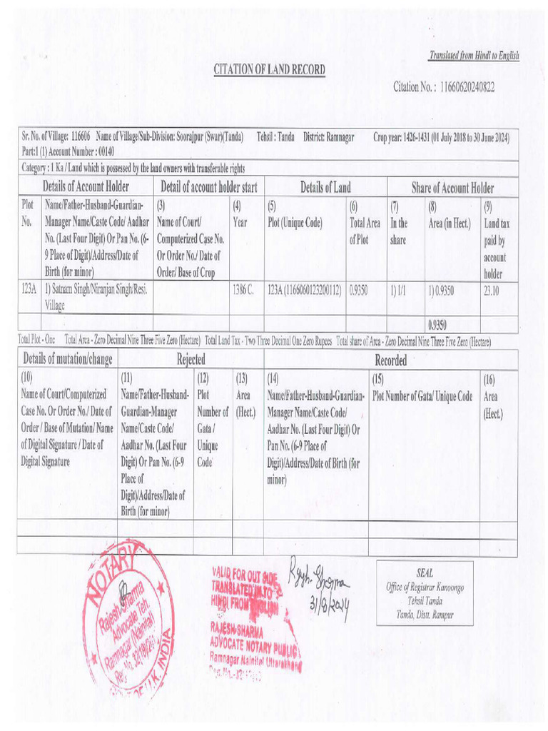 Khatoni (Hindi, English) | PDF