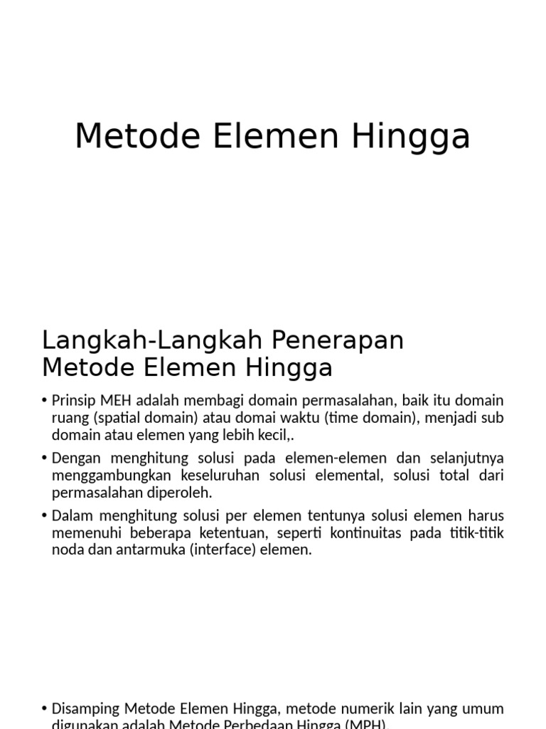 Metode Elemen Hingga 3 | PDF