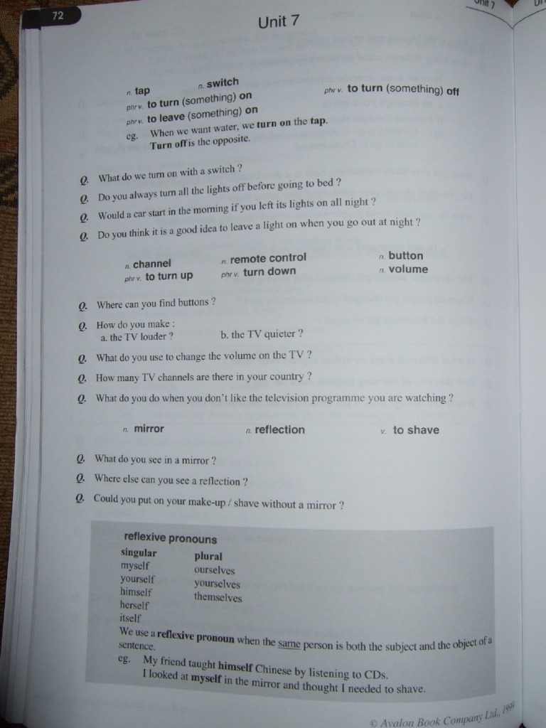 Unit 7- Avalon Direct English, book 2 | PDF