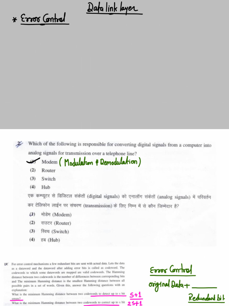 024) (CN Live) (Data Link Layer) Error Correction | PDF