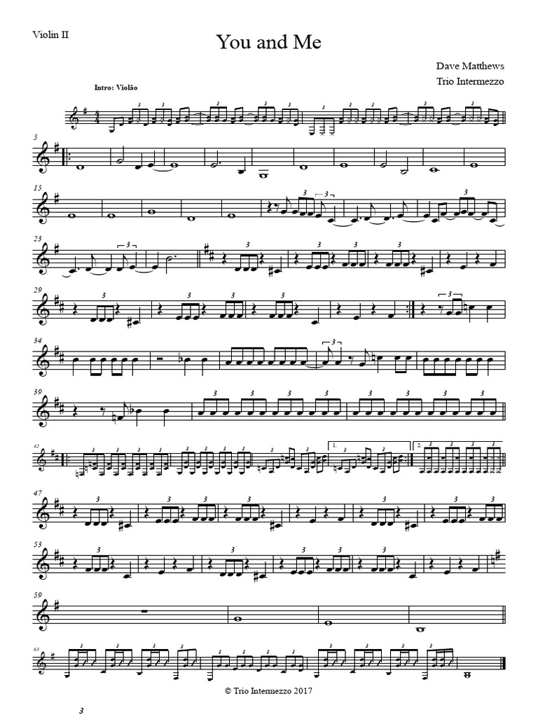 You and Me - Violin II | PDF