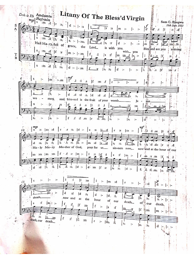 Litany of The Blessed Virgin Mary | PDF