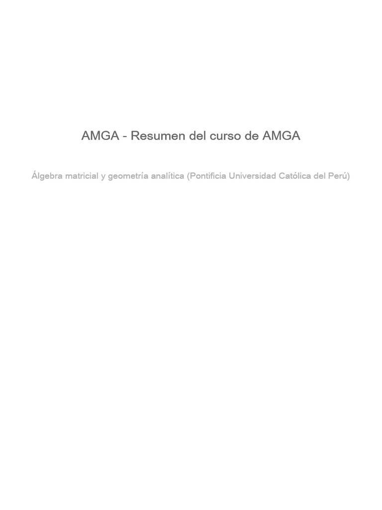AMGA Resumen Del Curso | PDF