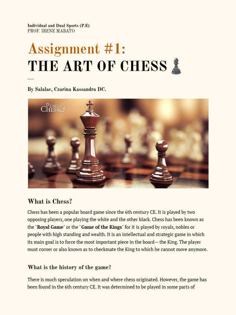 Art of Chess | PDF | Chess Theory | History