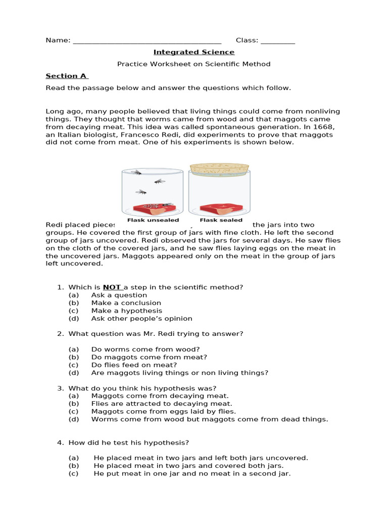 Practice Exercise On Scientific Method | PDF