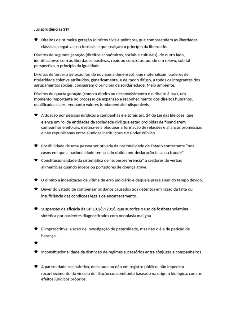 Jurisprudências STF | PDF