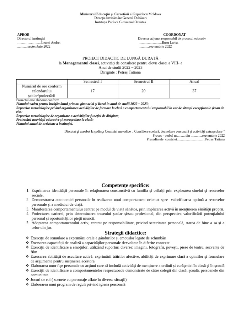 Managem Clasei | PDF