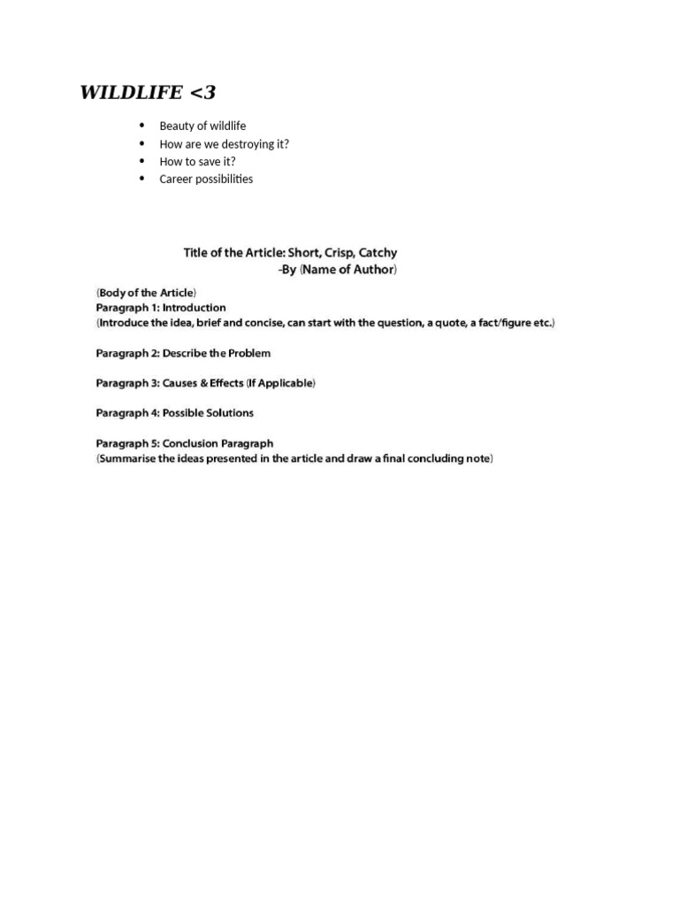 Wildlife | PDF