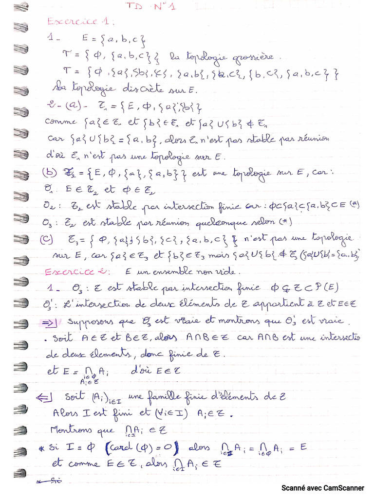 TD Topologie 2 | PDF