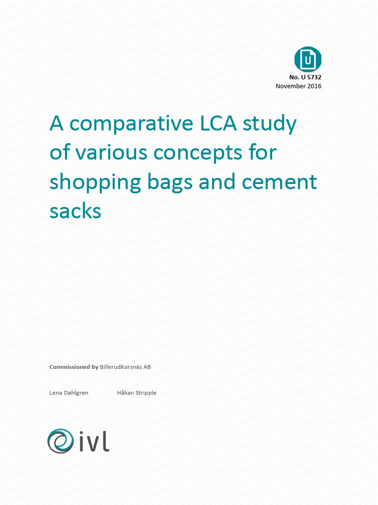 2017 - IVL Comparative LCA of Bags | PDF
