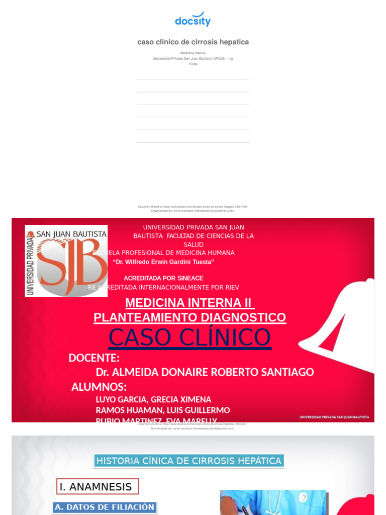 docsity-caso-clinico-de-cirrosis-hepatica-1 | PDF
