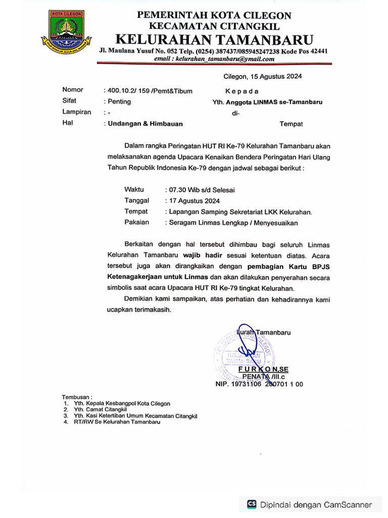 Undangan Upacara Hut Ri Ke 79 Pdf