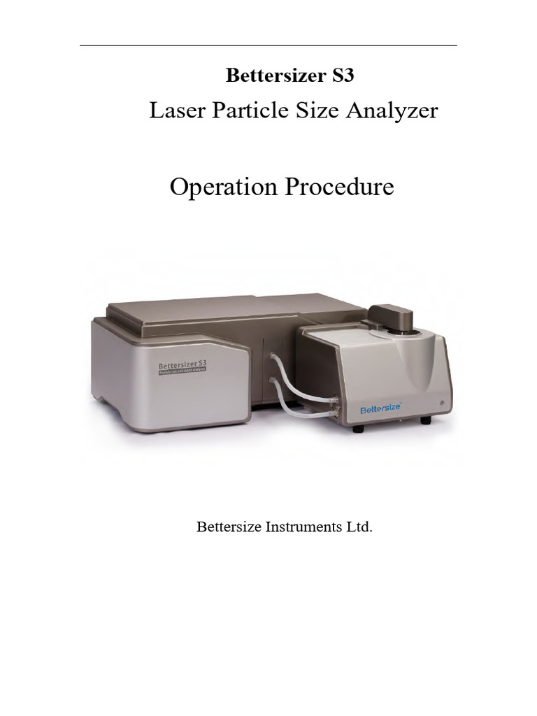 Bettersize s3 Operation Procedures | PDF