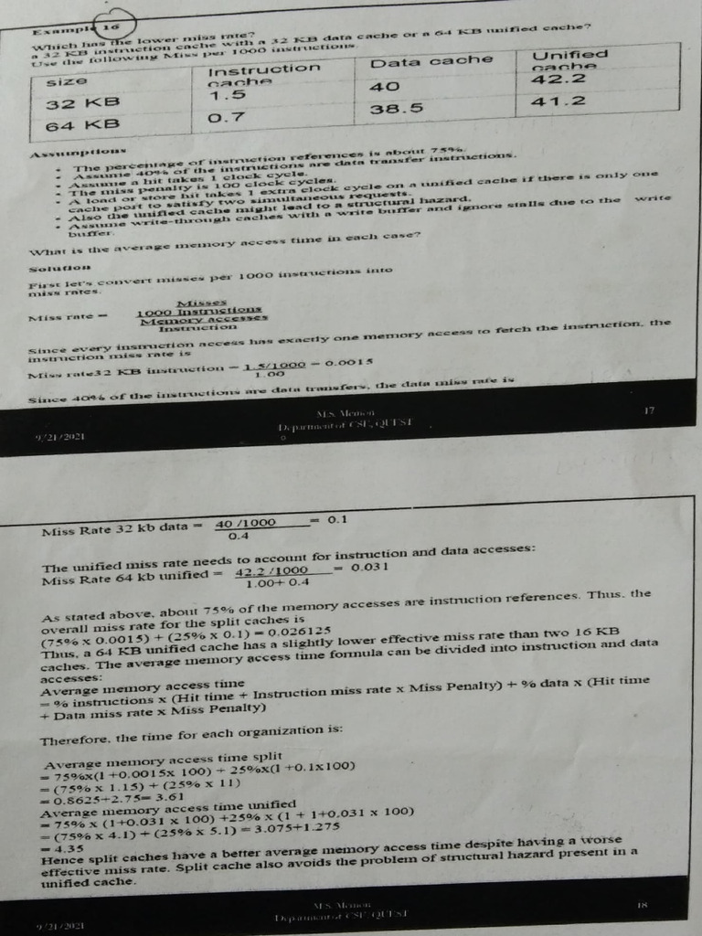 ACA Final Questions | PDF | Cpu Cache | Central Processing Unit
