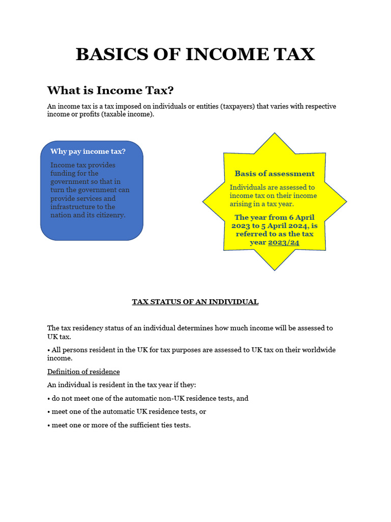 Chp 2 BASICS OF INCOME TAX | PDF Chp 2 BASICS OF INCOME TAX | PDF