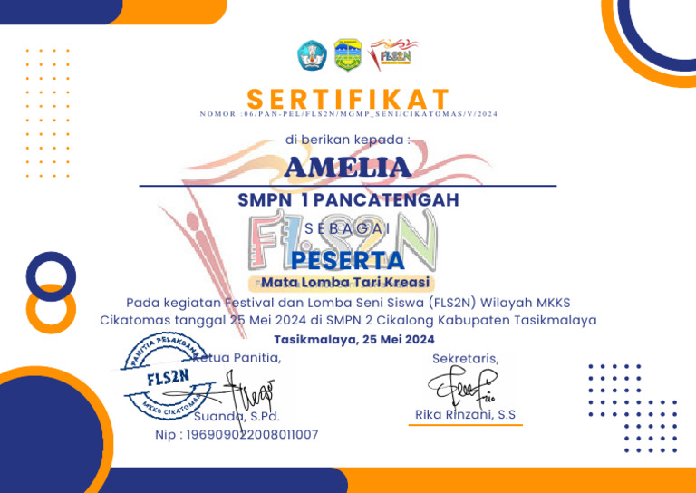 Sertifikat Peserta FLS2N | PDF