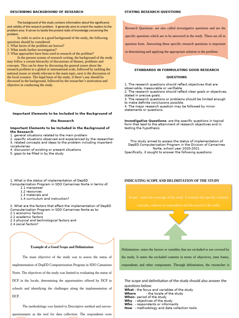 Key Elements in Research Background | PDF | Survey Methodology | Science