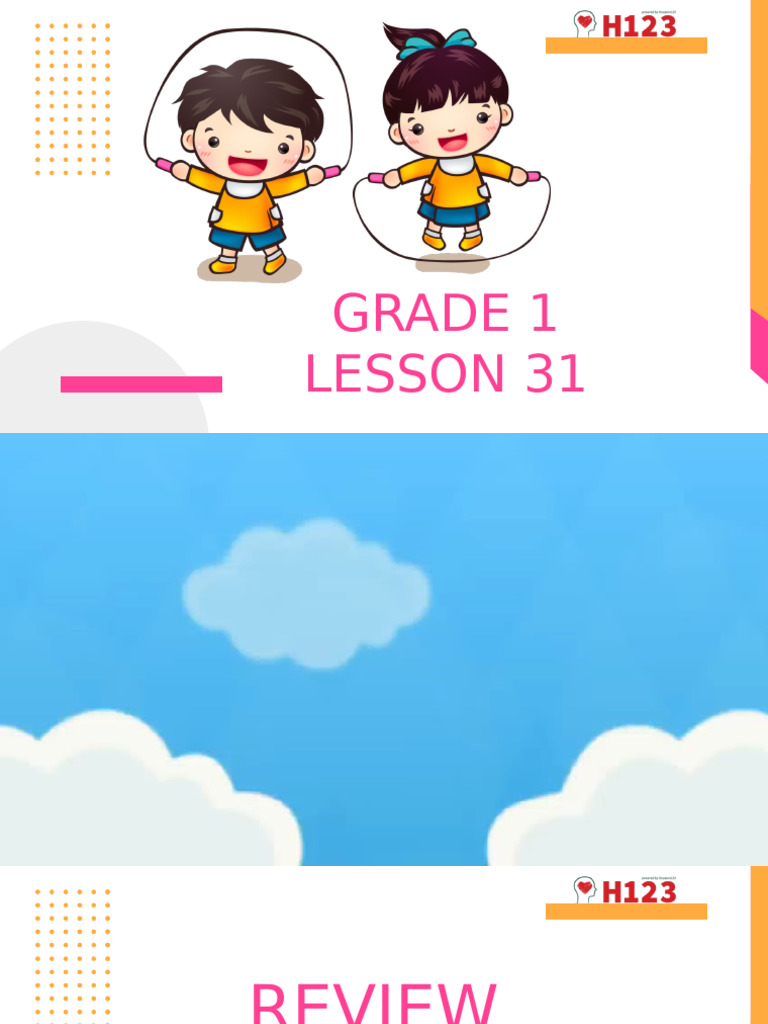 Grade 1 - Lesson 31 | PDF