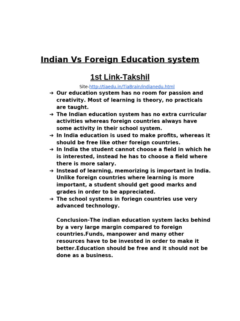 Indian vs Foreign | PDF