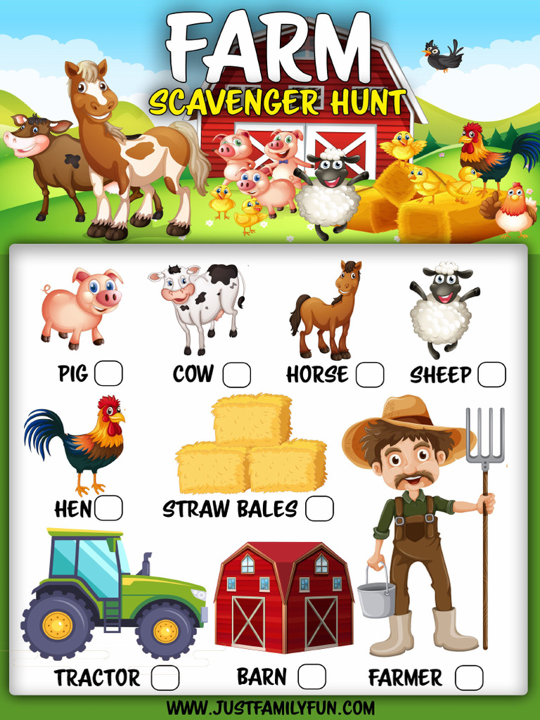 Farm Scavenger Hunt | PDF
