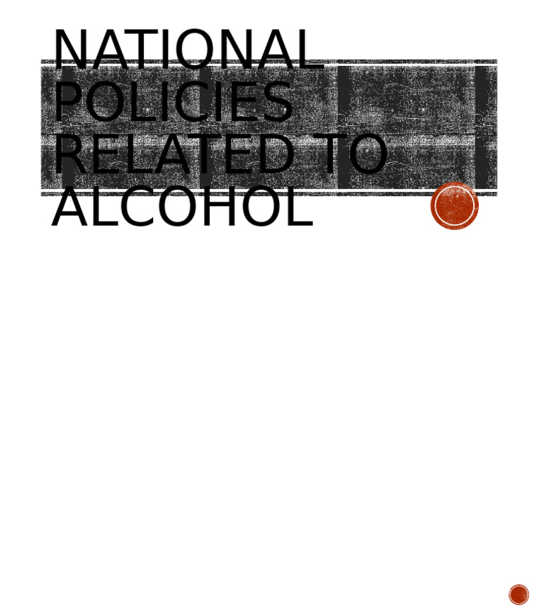National Policies Related To Alcohol | PDF