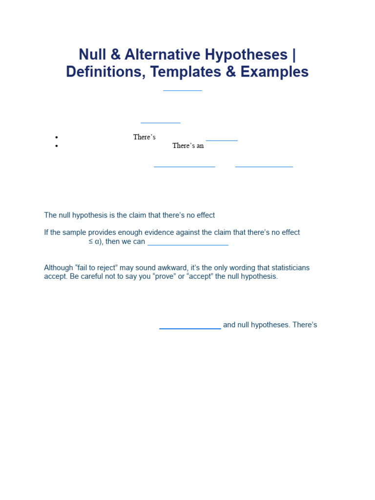 WORK SHEET in Null and Alternative Hypothesis Research 9 TESLA | PDF