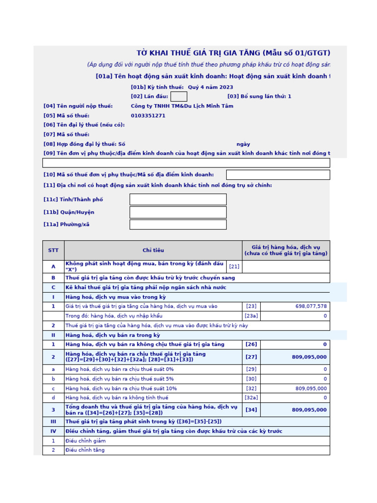 01 GTGT TT80 2023 | PDF