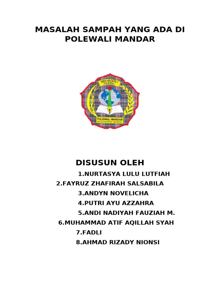 Masalah Sampah Yang Ada Di Polewali Mandar | PDF