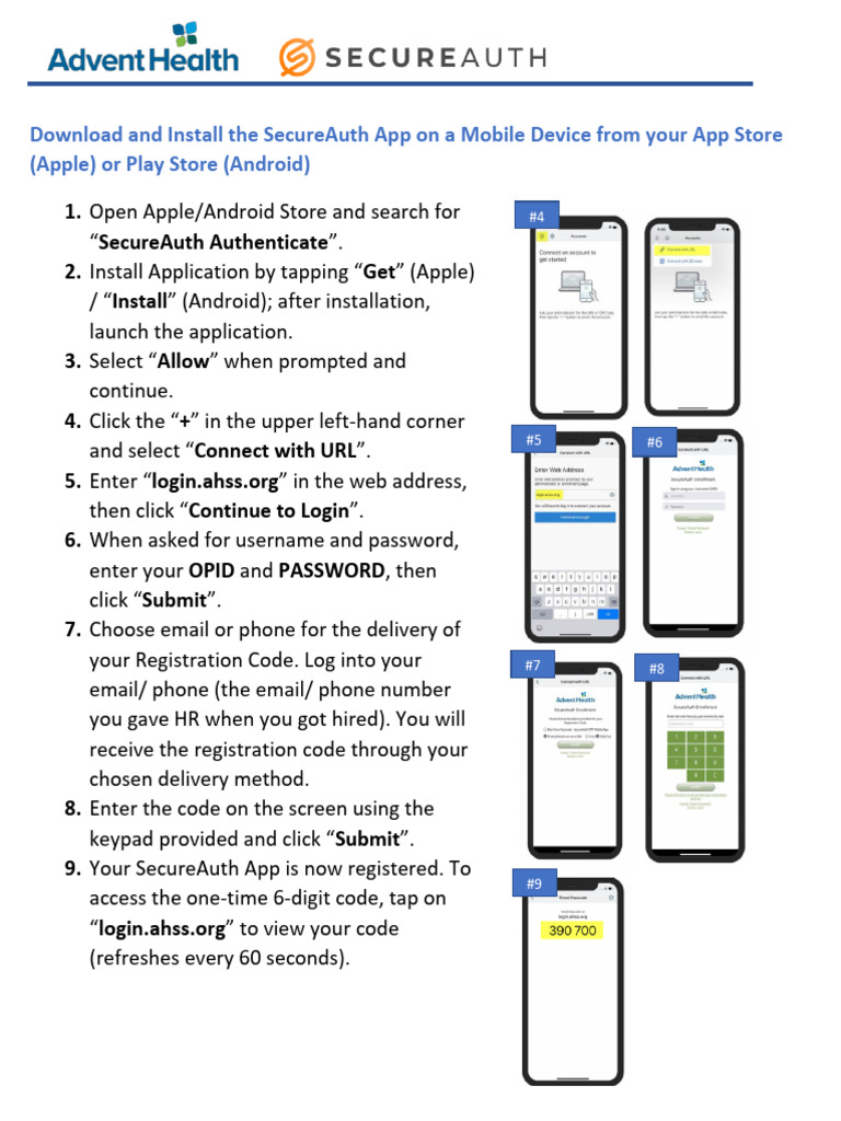 SecureAuth Enrollment Cheat Sheet | PDF