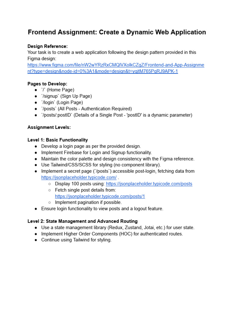 Frontend Assignment Task | PDF Frontend Assignment Task | PDF