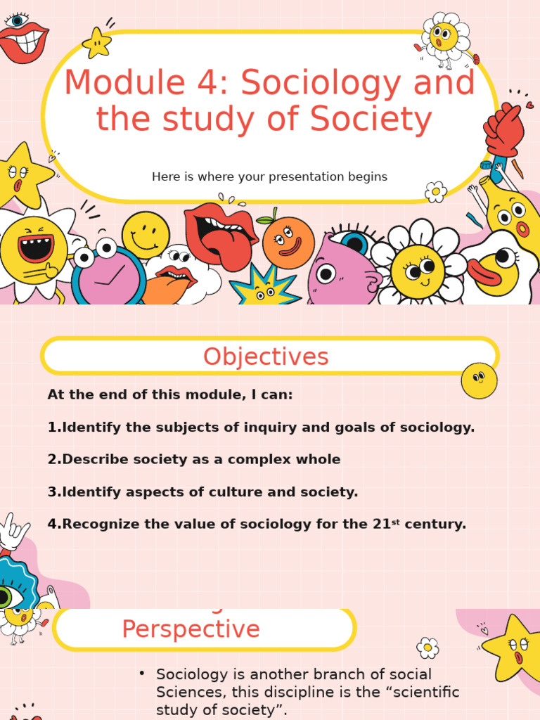 Module 4 Sociology and The Study of Society | PDF