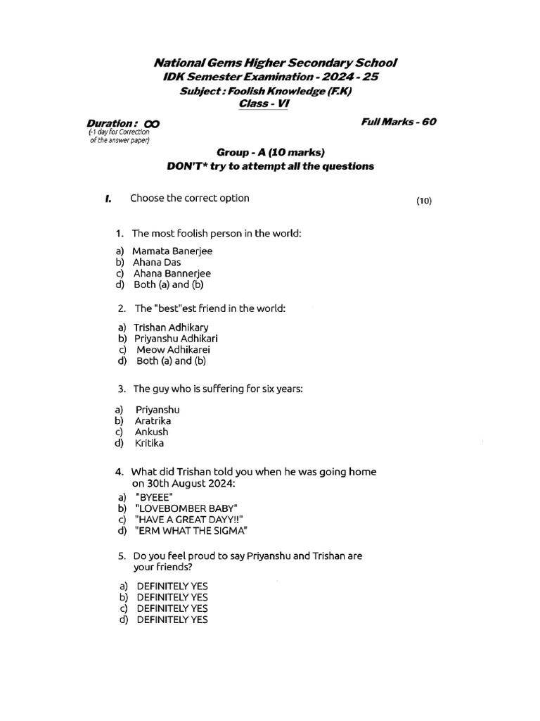 Brain Rot Exam 20240916 185316 | PDF