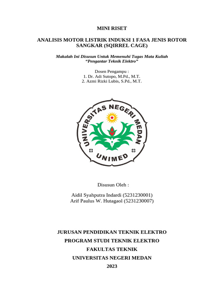 Mini Riset Pengantar Teknik Elektro | PDF