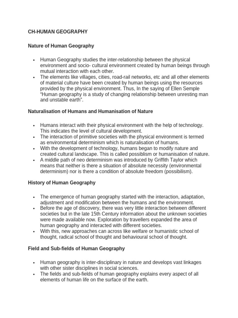 Geography Notes | PDF