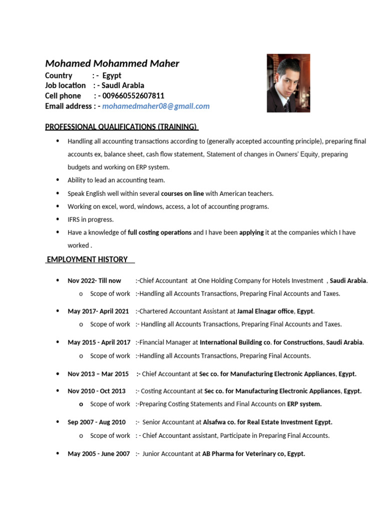 CV. Mohamed Maher | PDF
