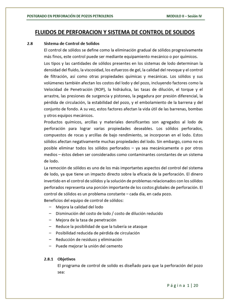 Control de Sólidos | PDF