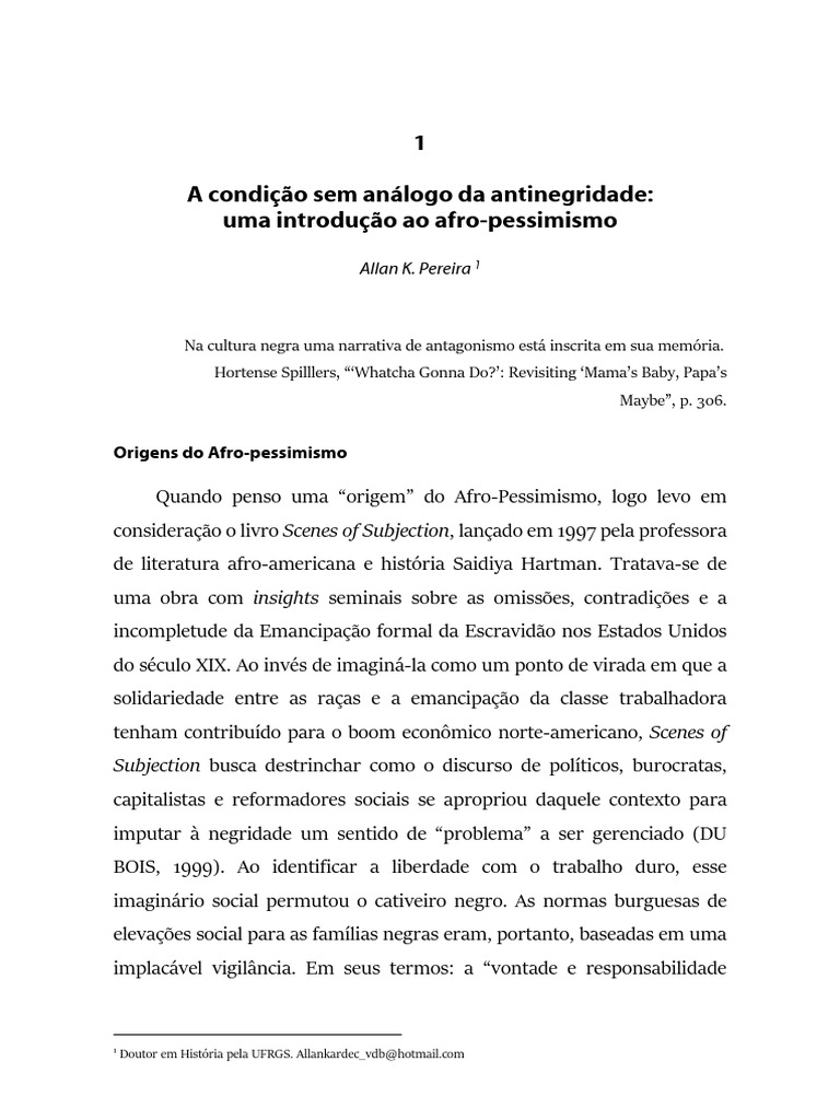 PEREIRA - A - Condicao - Sem - Analogo - Da - Antinegridade - Intro Ao ...