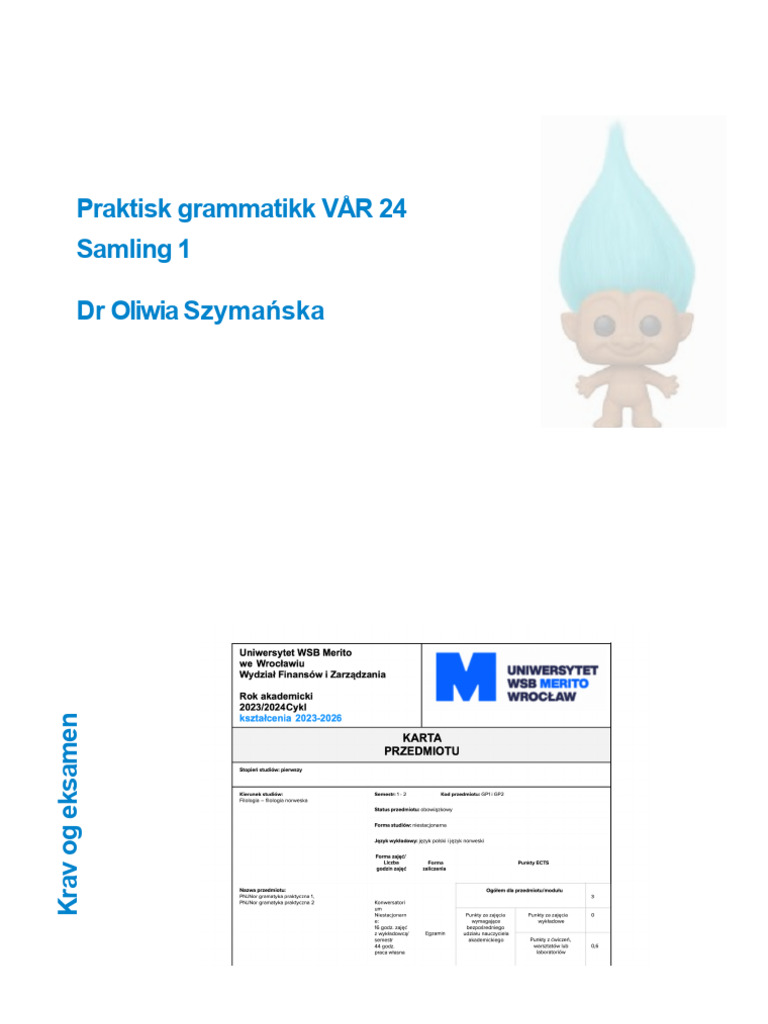Praktisk Grammatikk V24 Samling 1 | PDF