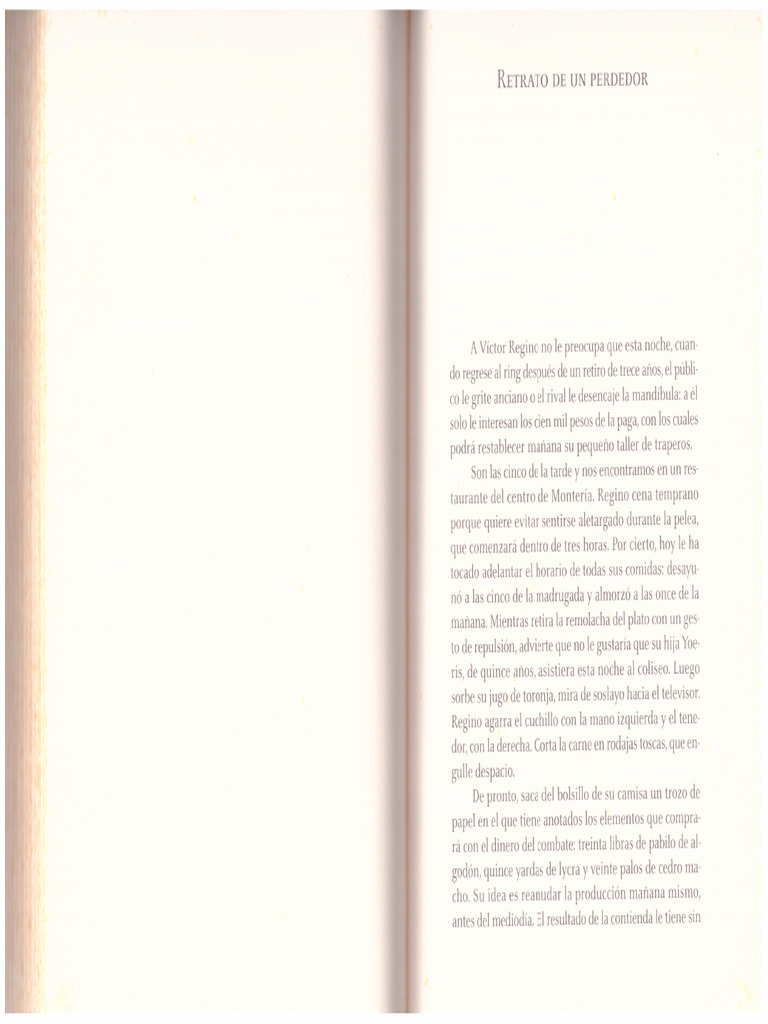 Retrato de un perdedor - Alberto Salcedo Ramos | PDF