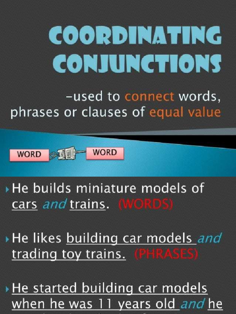 Coordinating Conjunctions- Grade 5 PT. 2 | PDF
