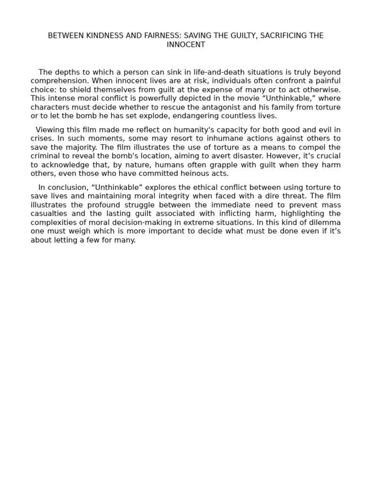 Ethics Reflection Paper | PDF