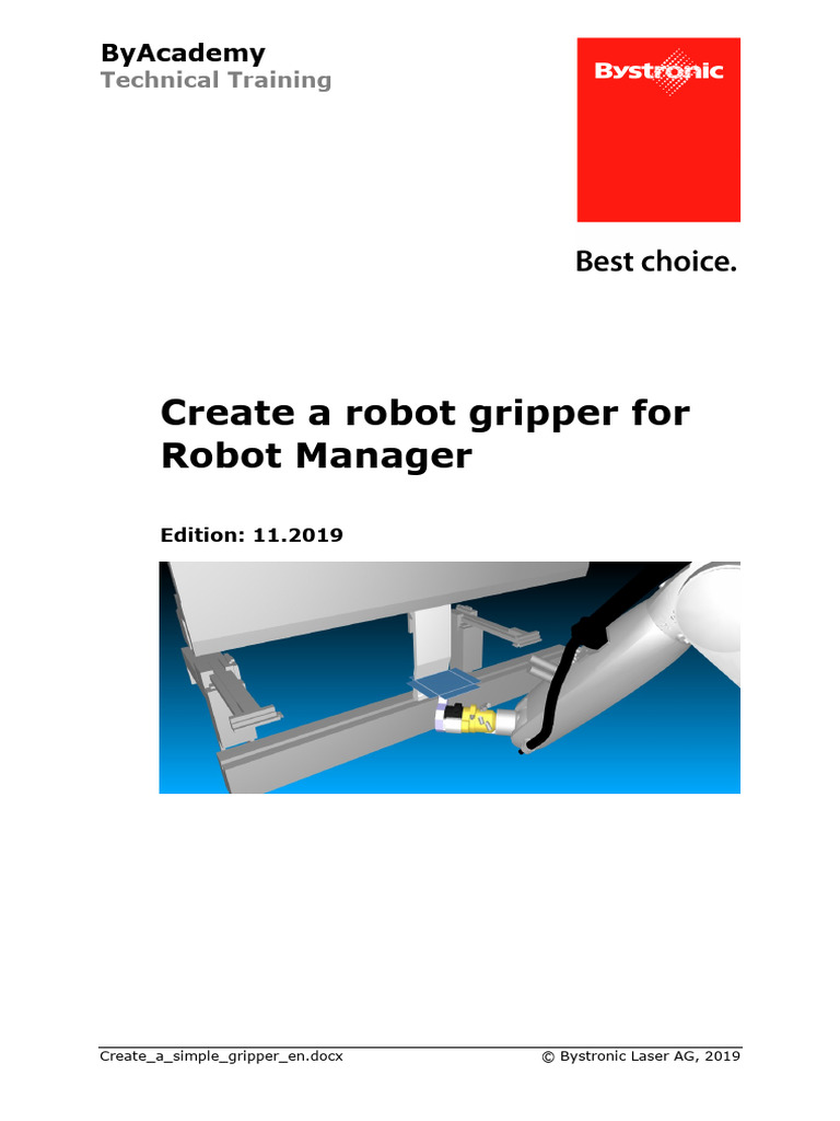 Bystronic CAD Create - A - Simple - Gripper - en | PDF | Robotics