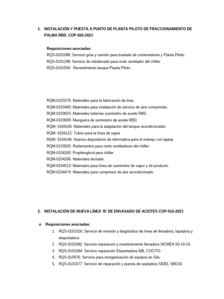 Instalación y Puesta A Punto de Planta Piloto de Fraccionamiento de Palma RBD | PDF | Tubería ...