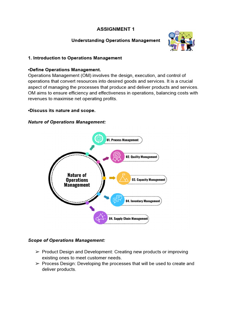 Understanding Operations Management: Assignment 1 | PDF | Operations ...