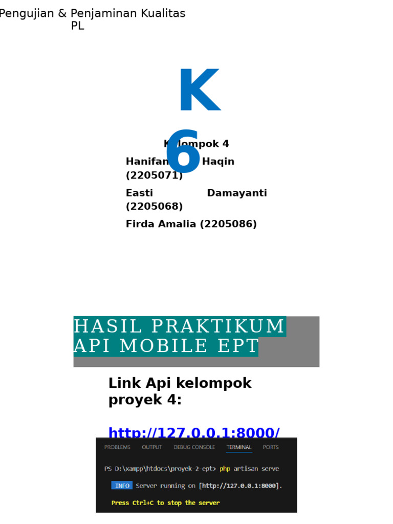 API Proyek Kelompok4 | PDF